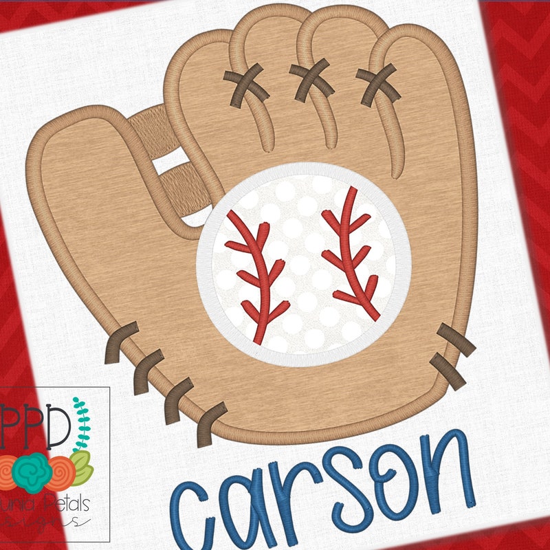 Baseball Applique Design - Etsy