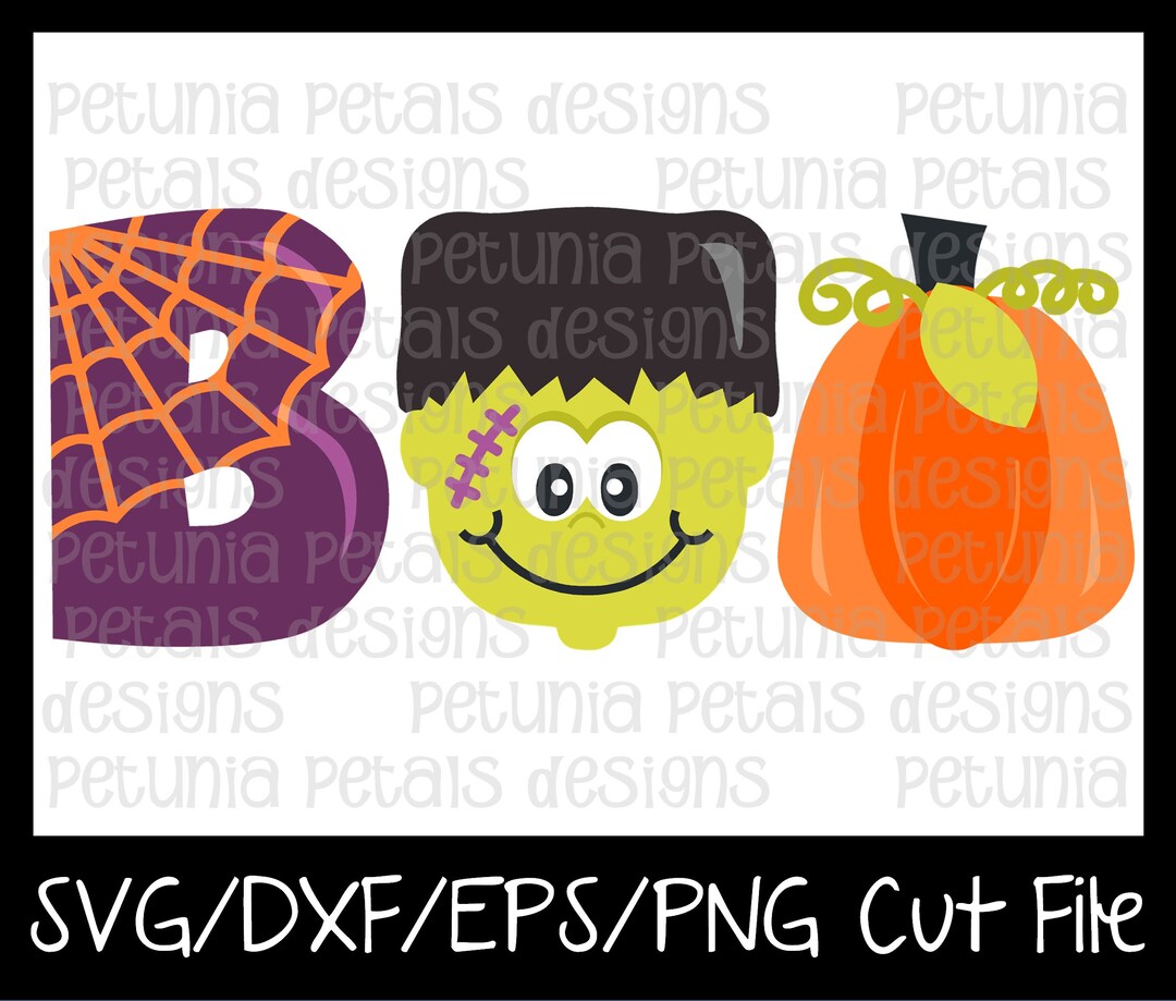 Frankenstein Pumpkin Boo SVG Cut File Halloween Cut File Pumpkin SVG ...