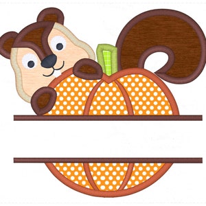 Split Squirrel Machine Applique Design 1110 - Etsy