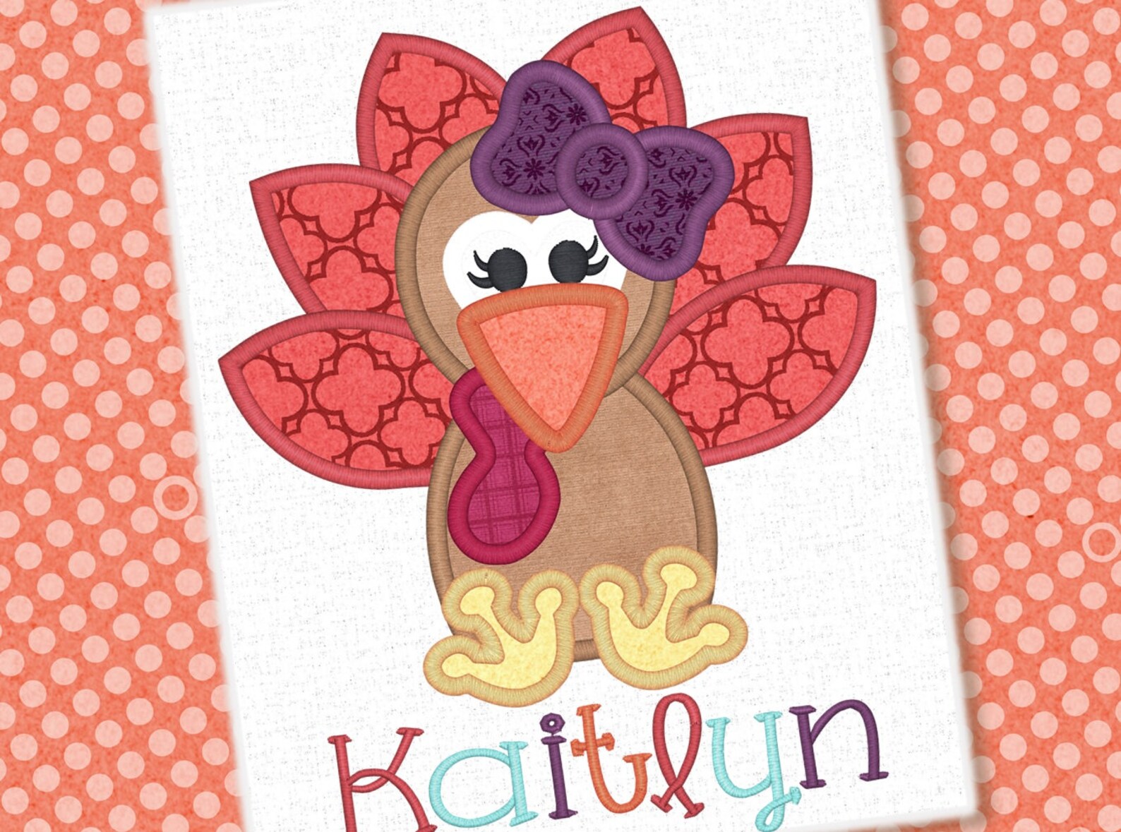 Turkey Applique Embroidery Design Thanksgiving Design Turkey | Etsy