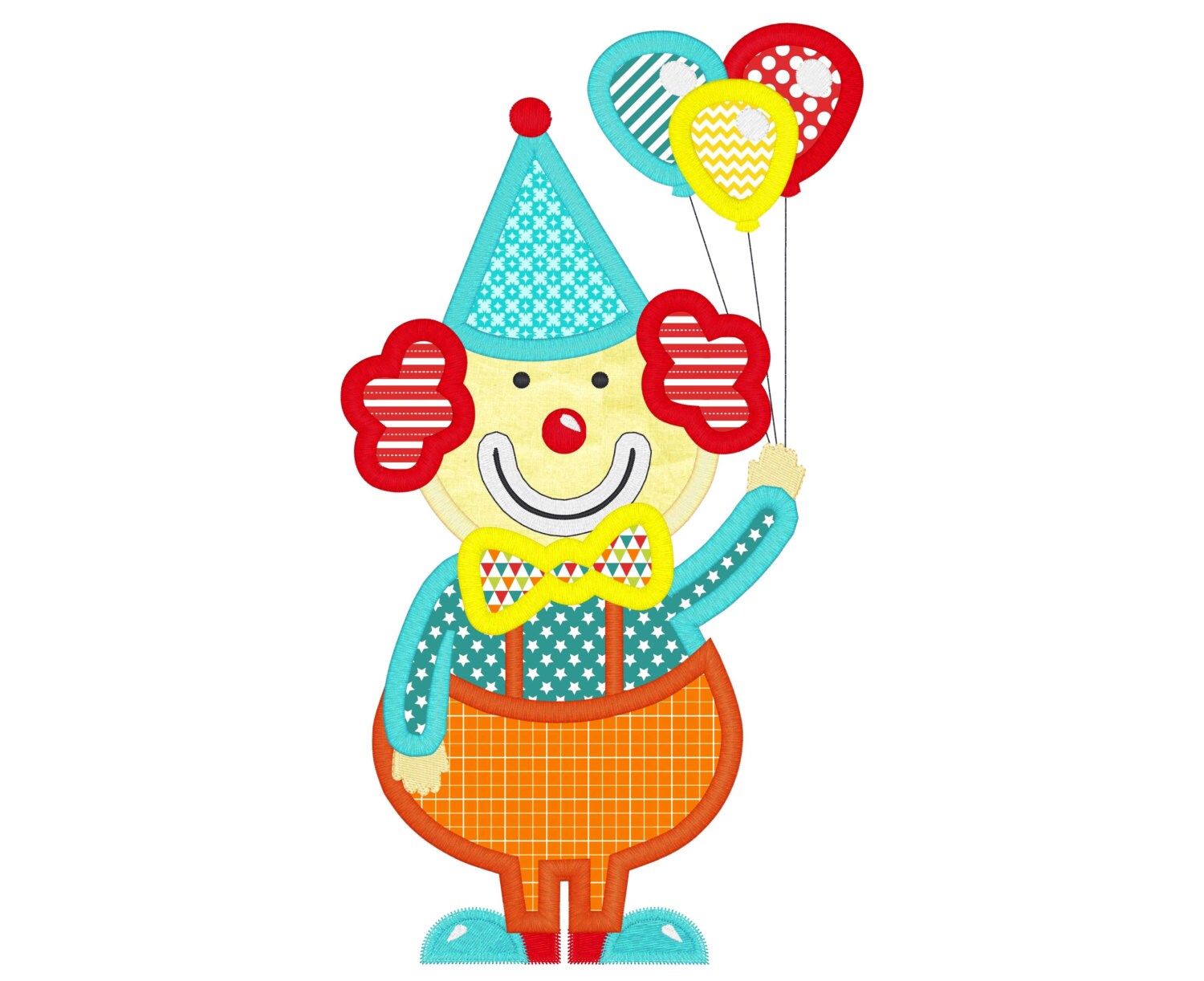 Circus Clown Machine Applique Design 1015 - Etsy