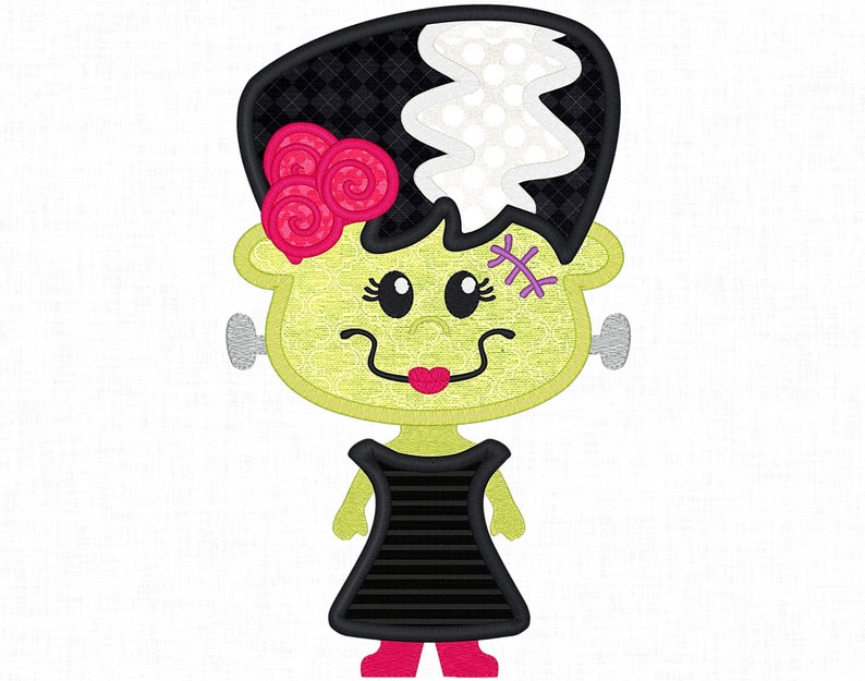Bride of Frankenstein Applique Design Halloween Design Bride - Etsy
