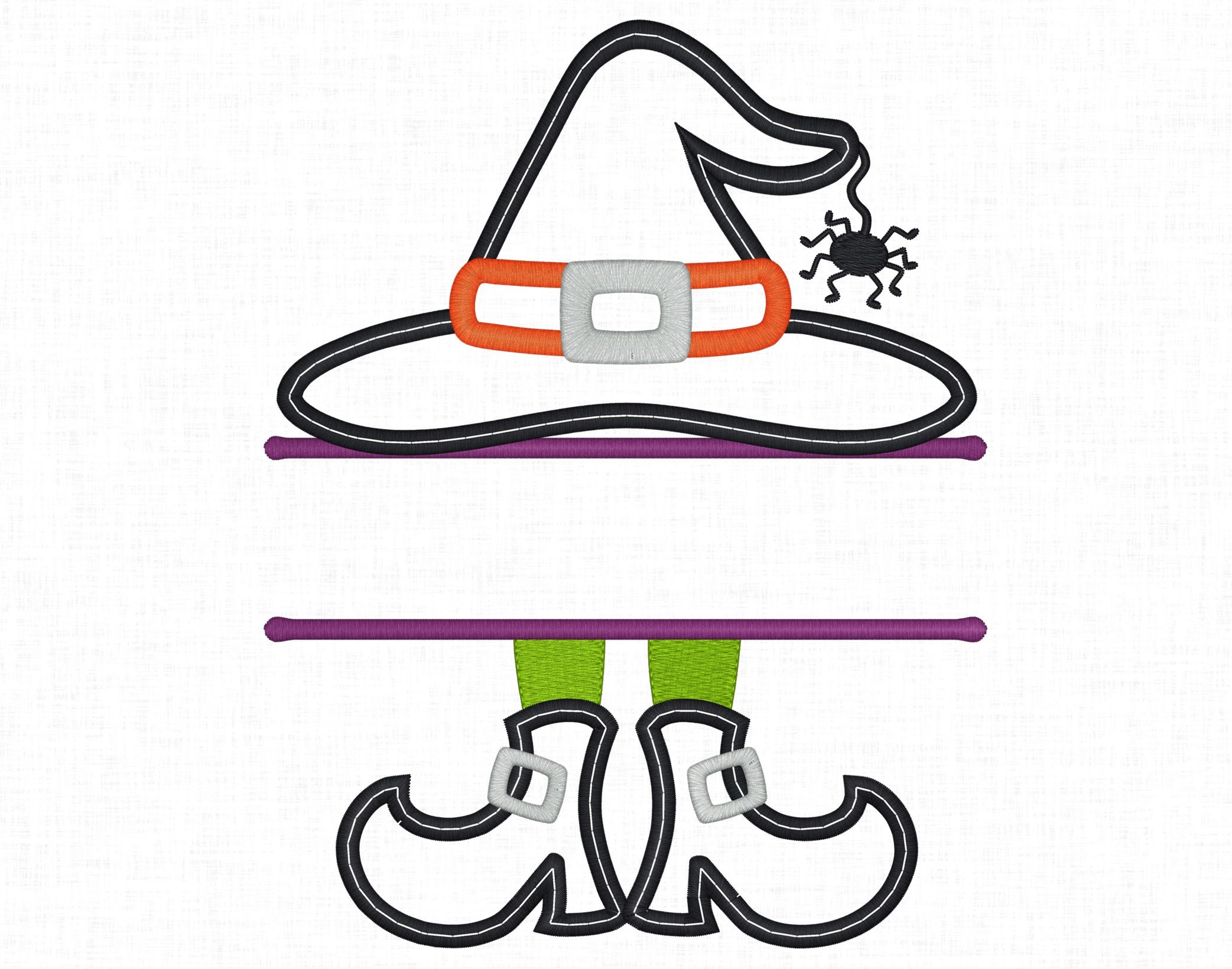 Witch Applique Embroidery Design Halloween Design Witch | Etsy
