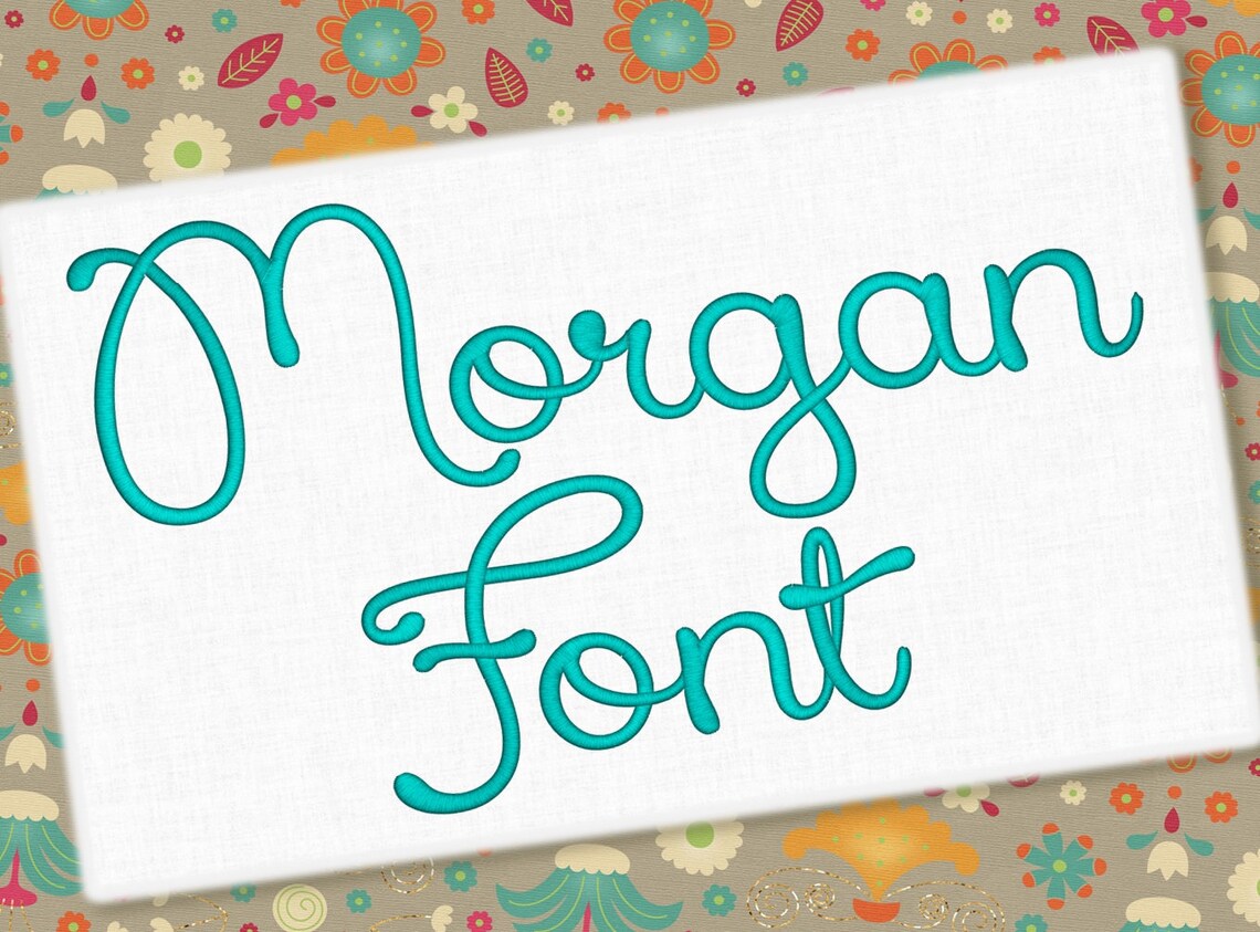 Morgan Embroidery Font Alphabet Design Embroidery Font | Etsy