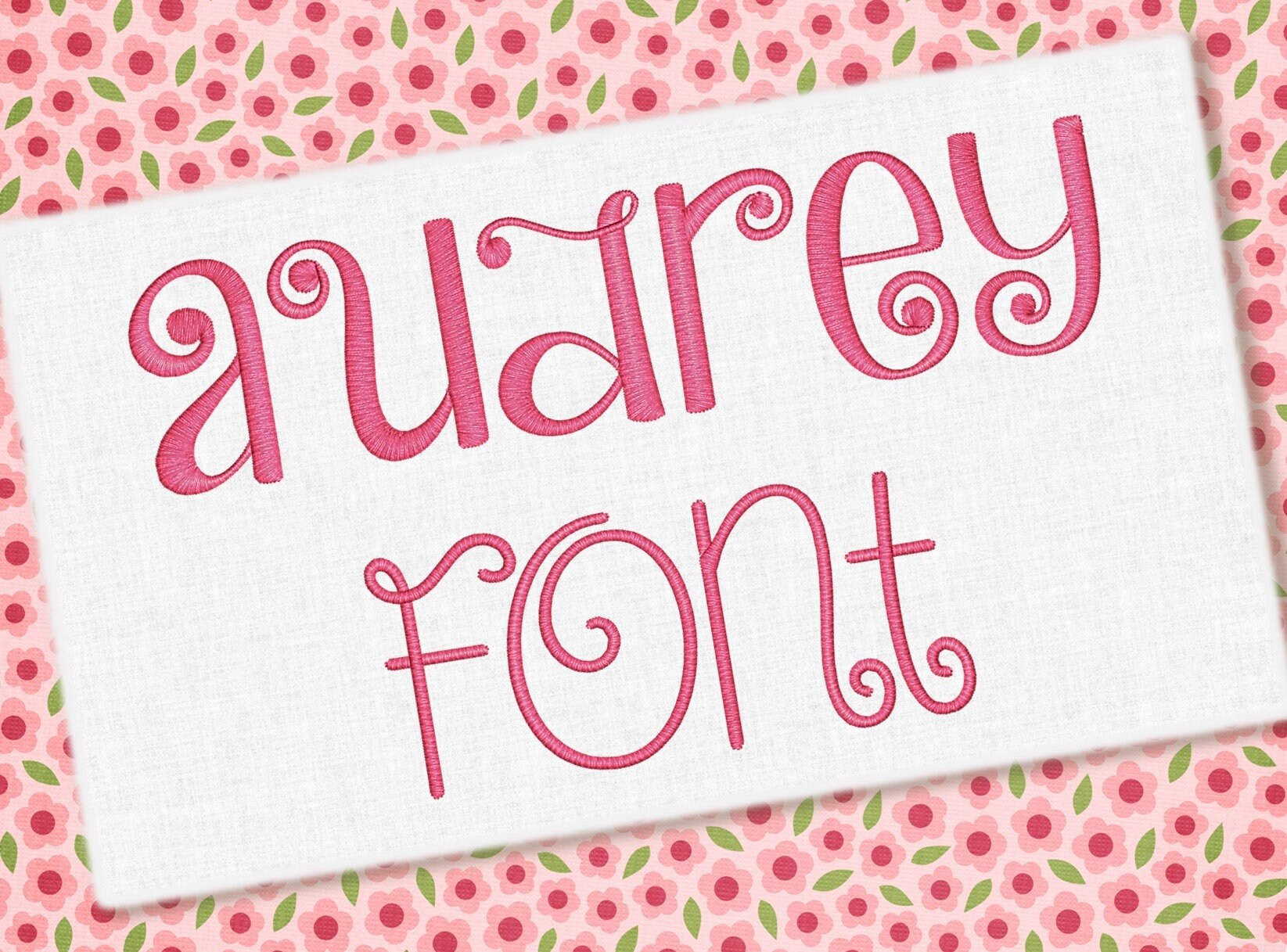 Audrey Embroidery Font Alphabet Design Embroidery Font | Etsy