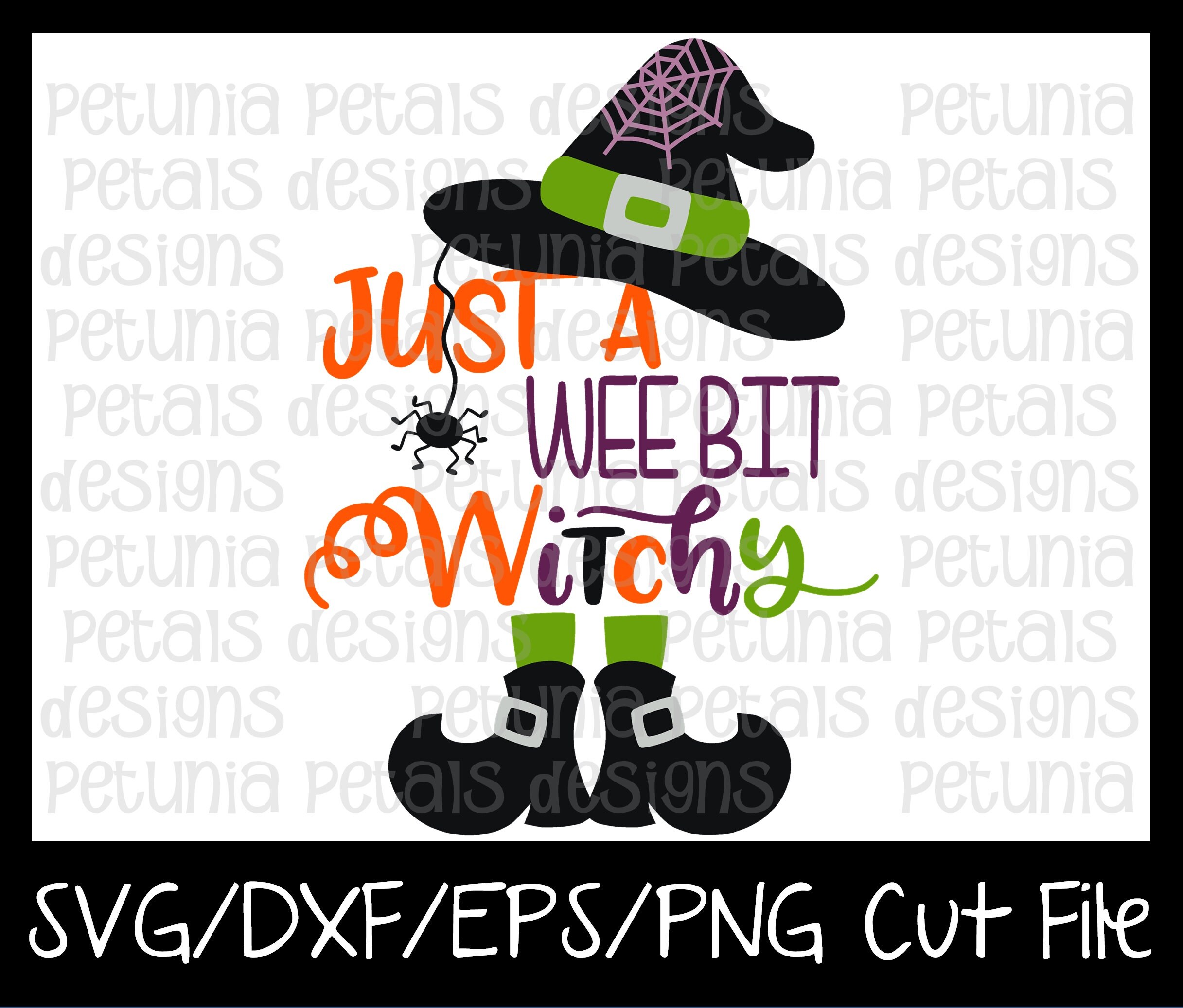 Just A Wee Bit Witchy SVG Cut File Halloween Cut File Witch | Etsy