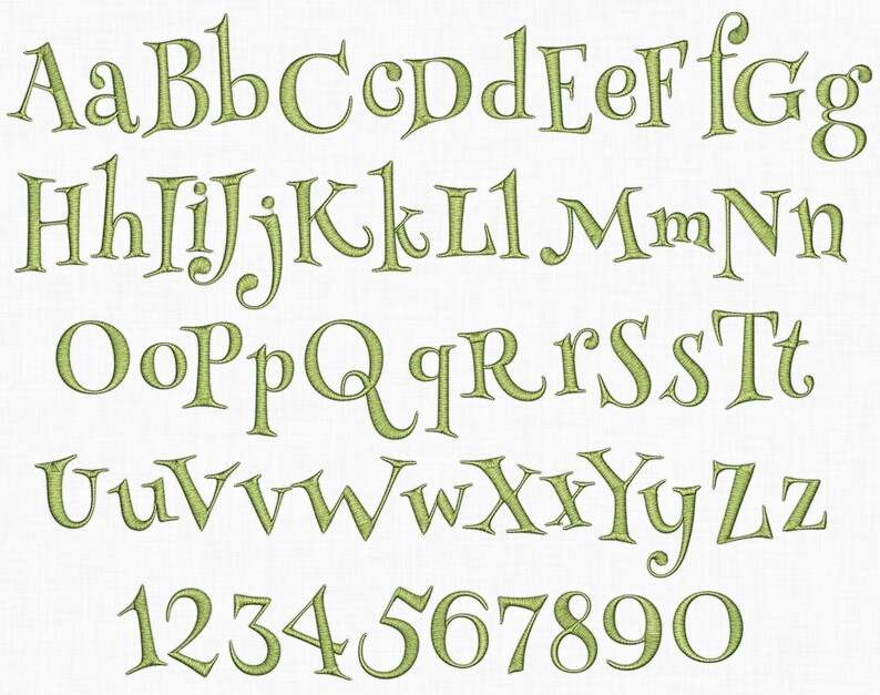 Lexi Embroidery Font Alphabet Design Embroidery Font Monogram - Etsy