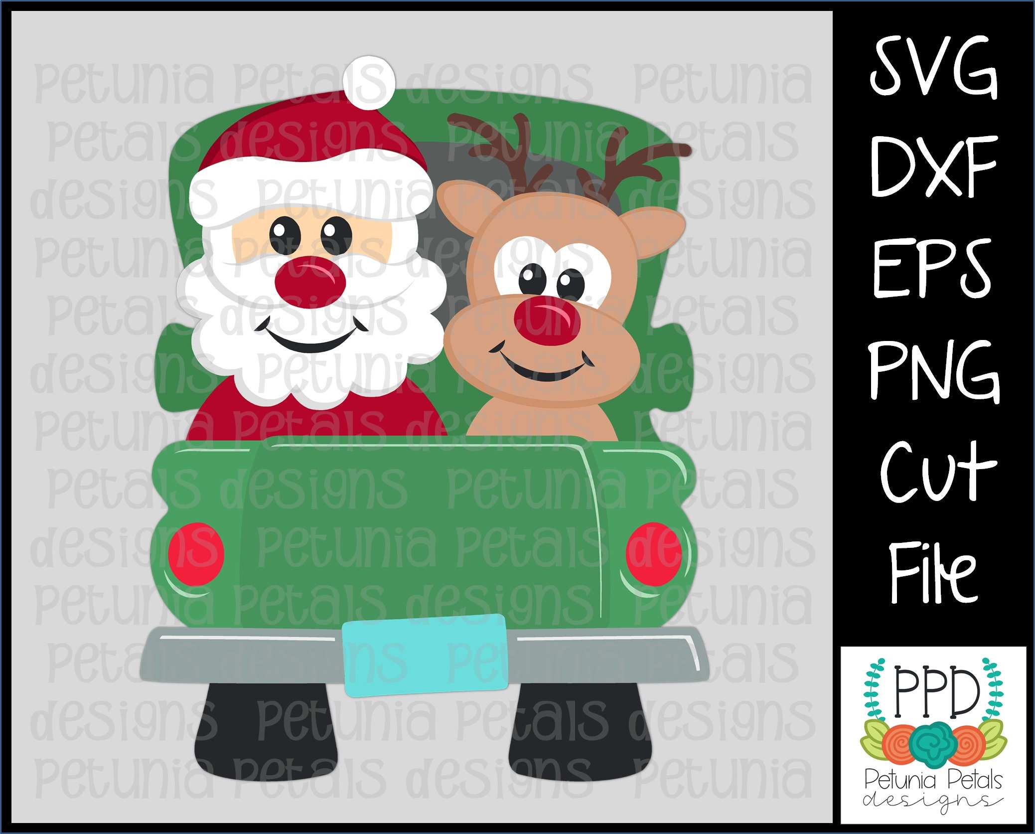 Santa Truck Christmas SVG Cut File Christmas Cut File Santa - Etsy