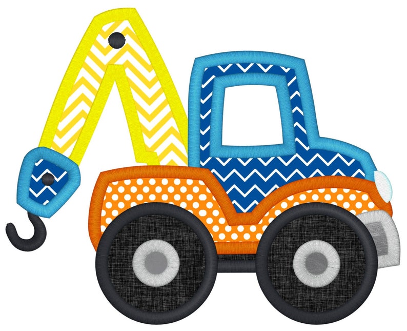 Tow Truck Construction Applique Design Truck Design - Etsy