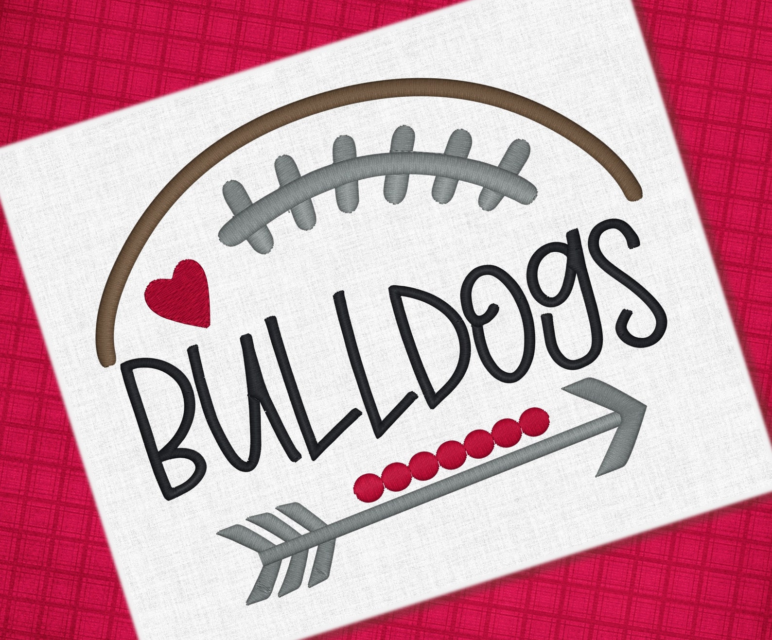 Bulldogs Football Embroidery Design Football Design Georgia - Etsy