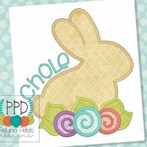 Easter Bunny Applique Design Easter Design Bunny Embroidery Rabbit ...