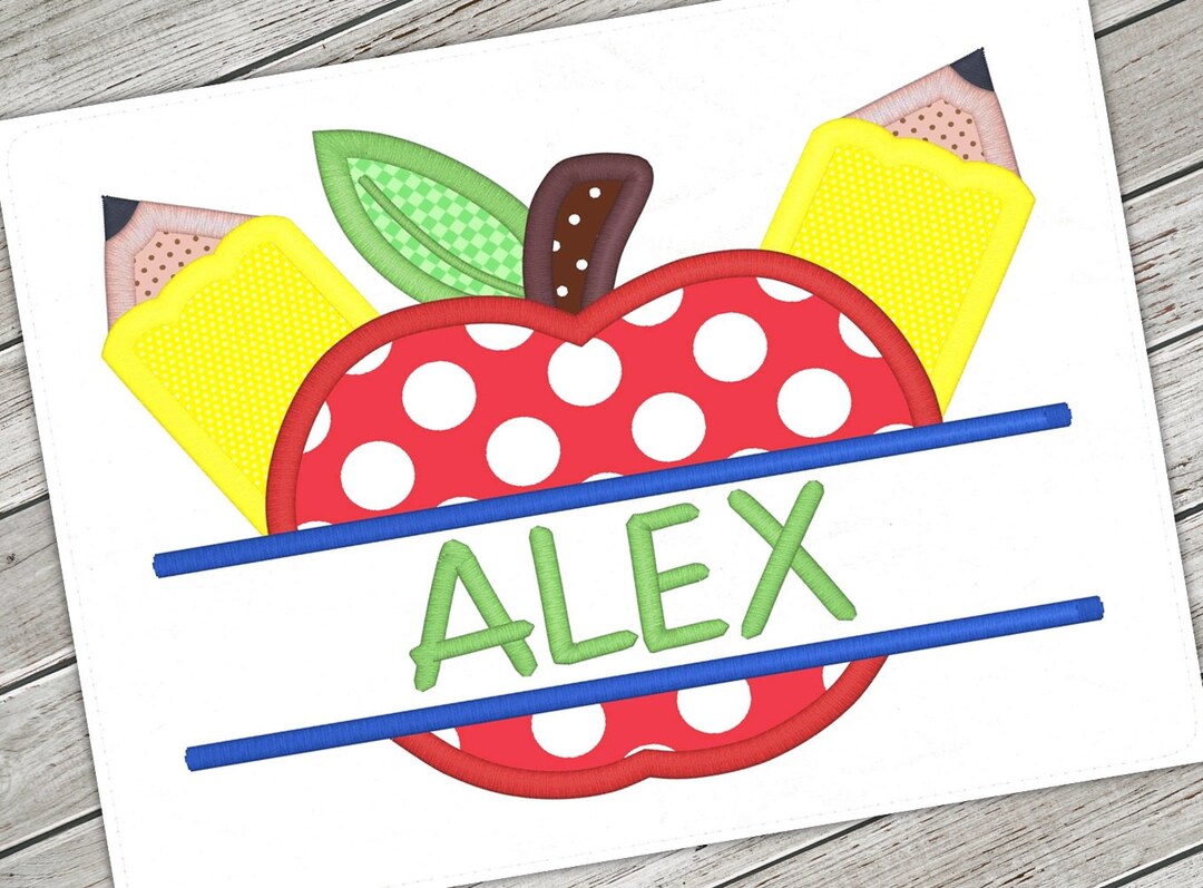 Split Apple Machine Applique Design 1111 - Etsy