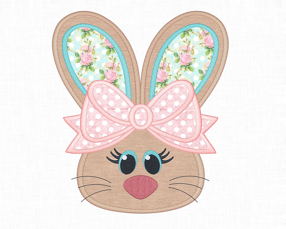 Easter Bunny Applique Design Easter Design Bunny Embroidery - Etsy