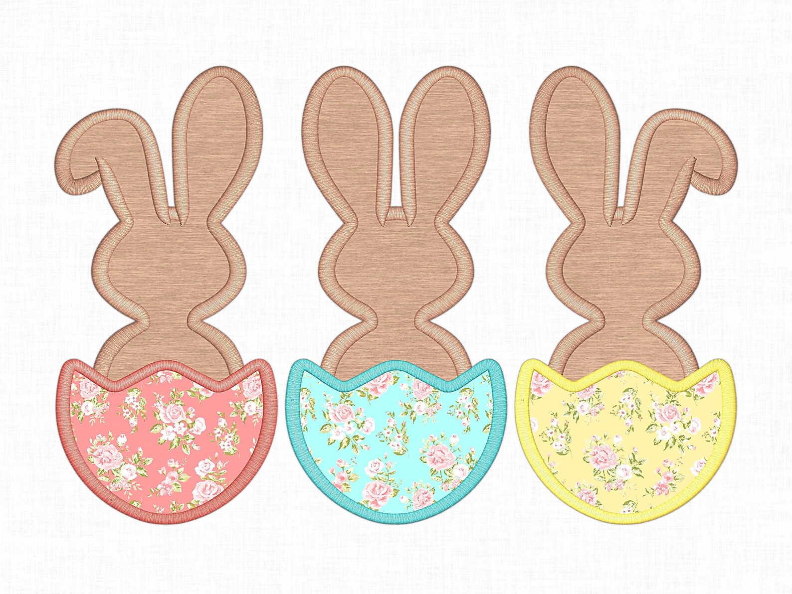 Easter Bunny Applique Design Easter Design Bunny Embroidery - Etsy