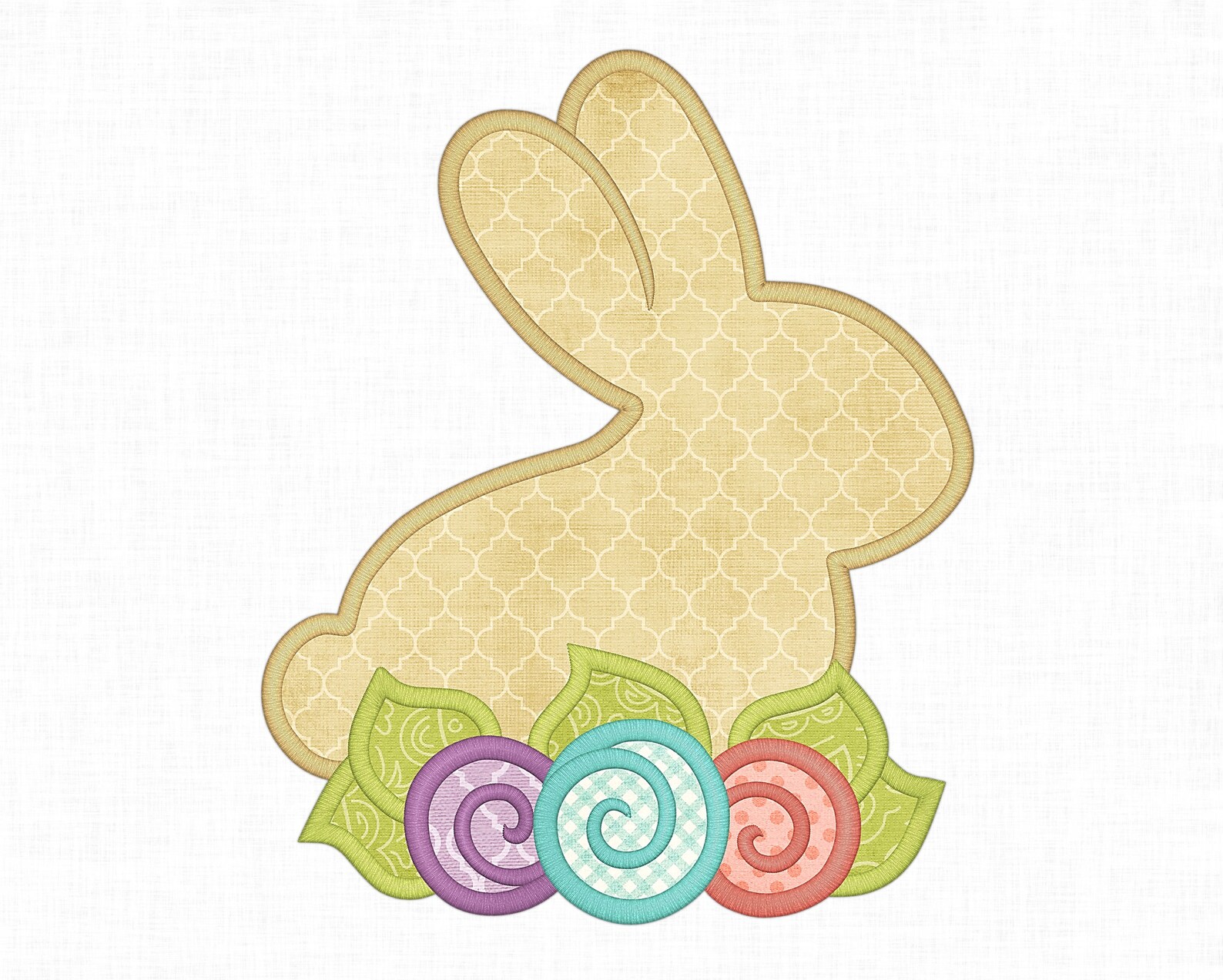 Easter Bunny Applique Design Easter Design Bunny Embroidery | Etsy