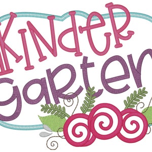 Kindergarten Applique Embroidery School Design Kindergarten Embroidery ...