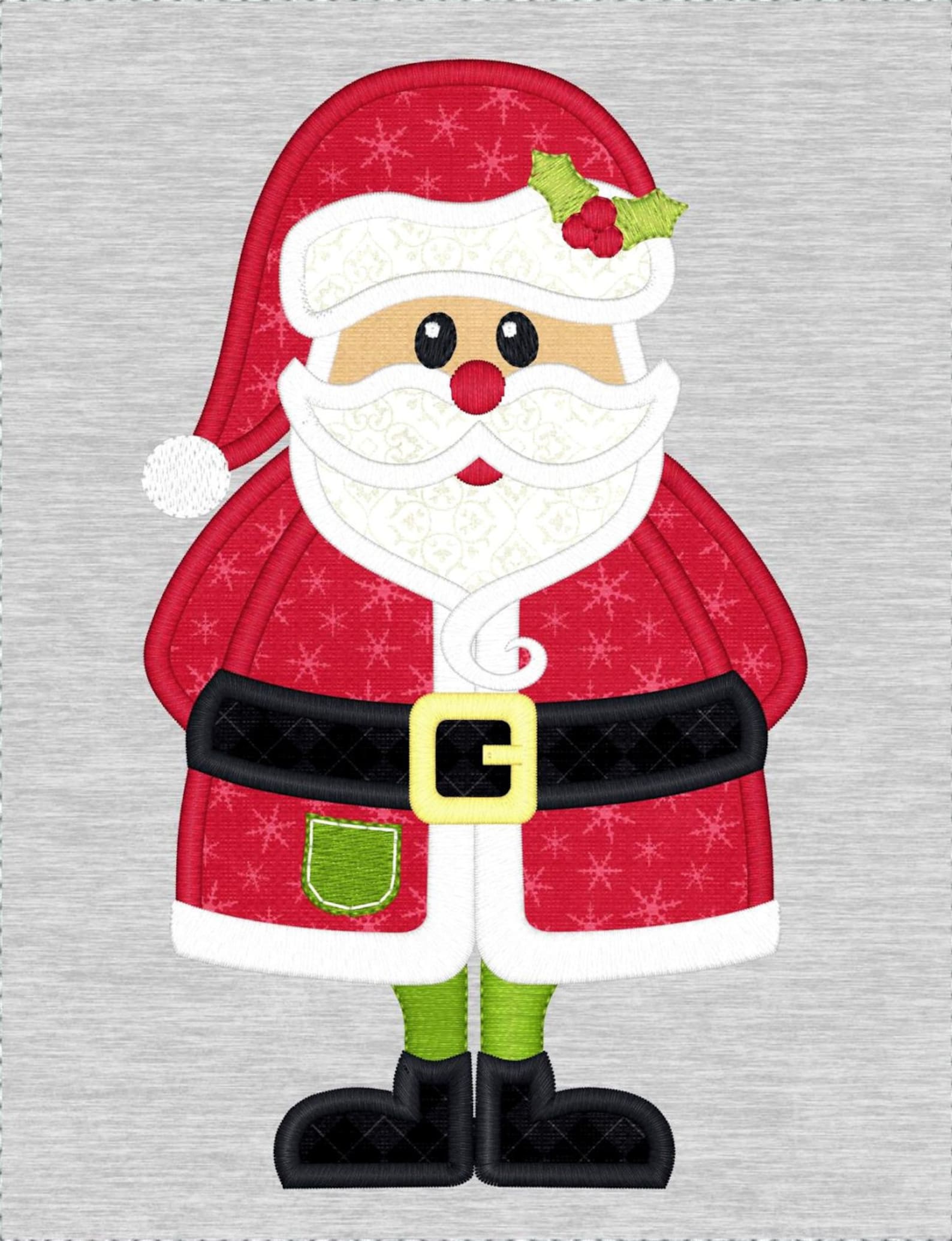 Santa Applique Design Christmas Embroidery Design Santa Claus - Etsy Canada