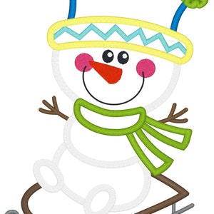 Sledding Snowman Applique Design Snowman Design Christmas - Etsy