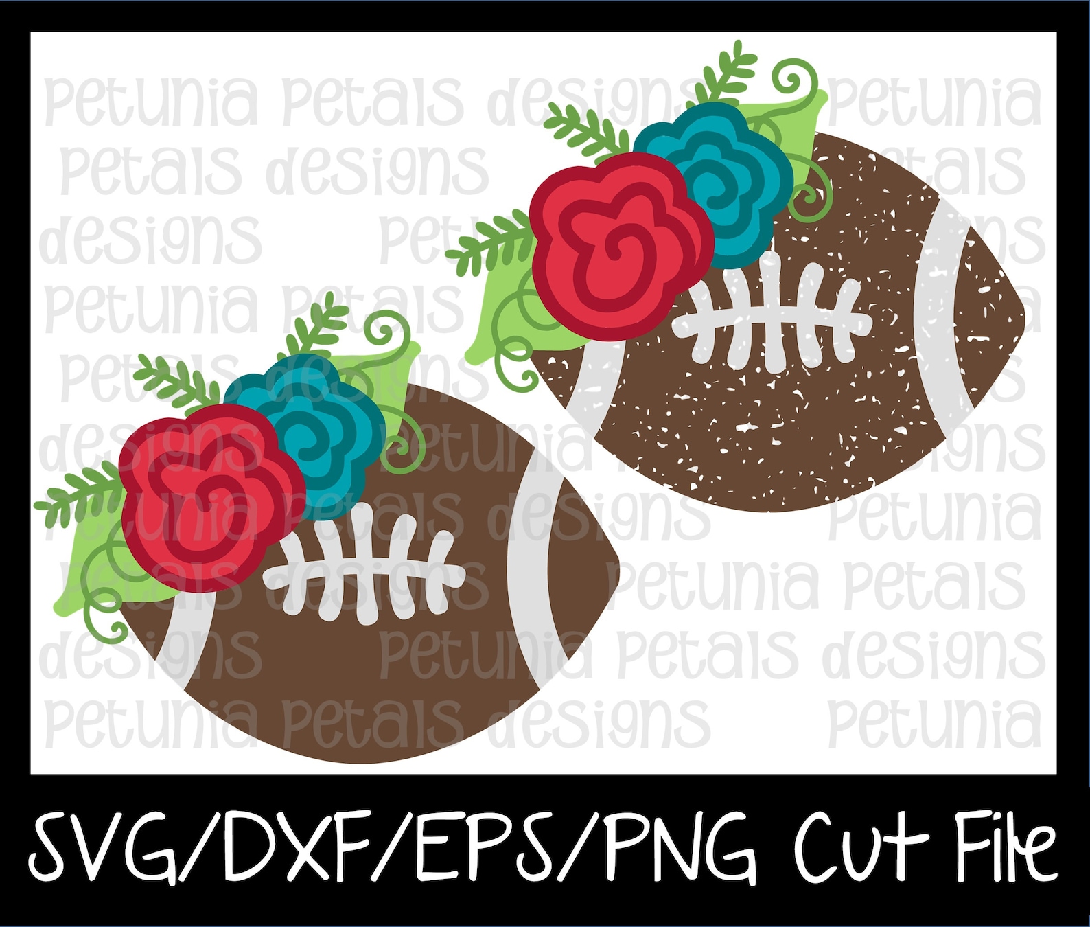 Football & Flowers SVG Cut File Football Cut File Flowers SVG - Etsy