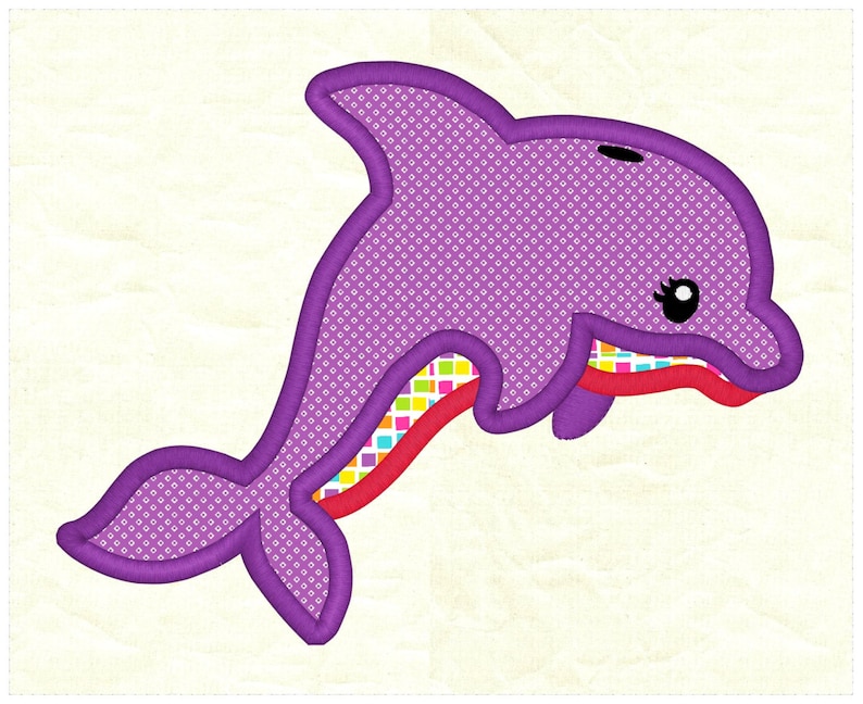 Dolphin Machine Applique Design 1034 - Etsy