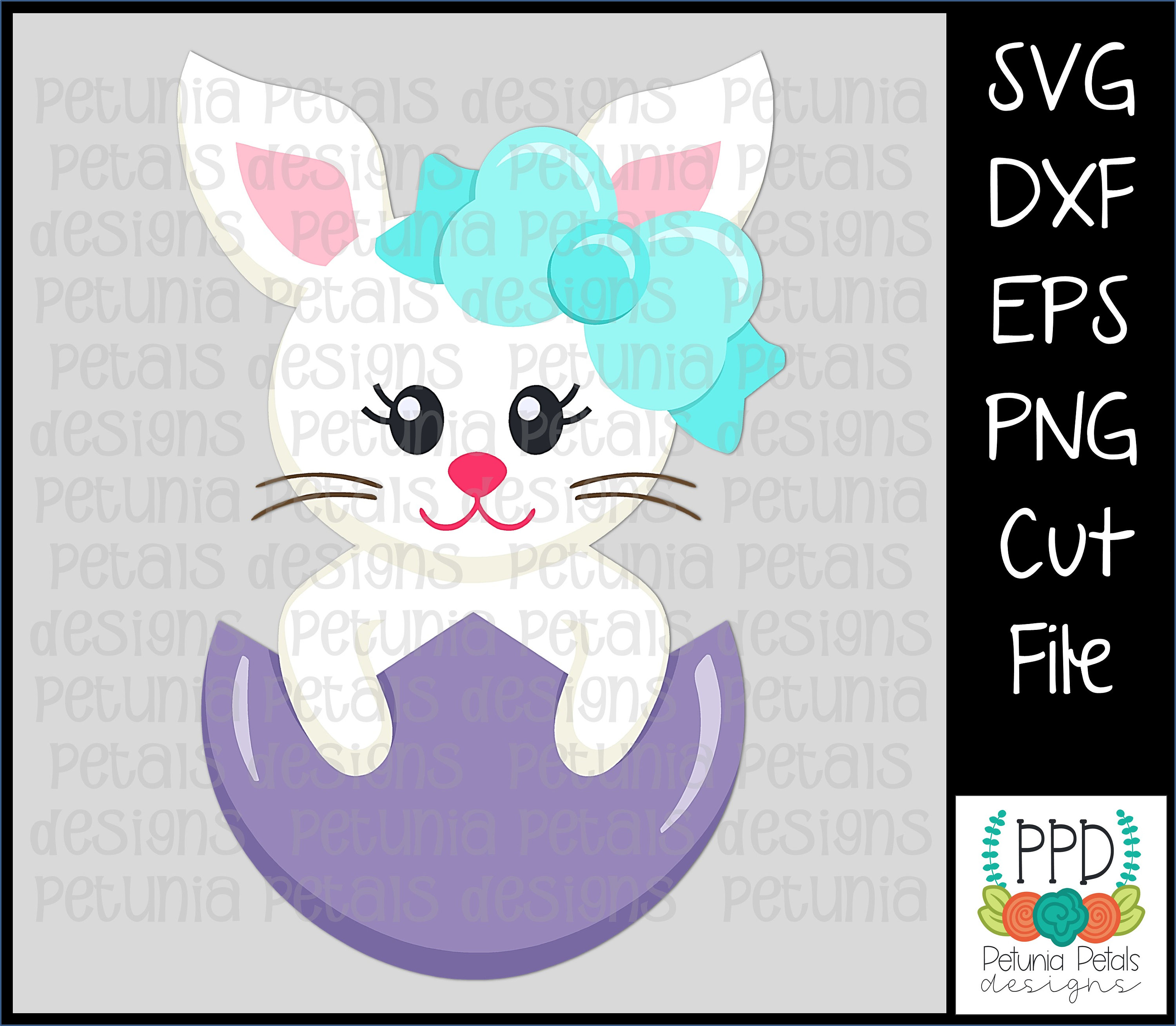 Easter Bunny Egg SVG Cut File Easter Cut File Bunny SVG Easter | Etsy