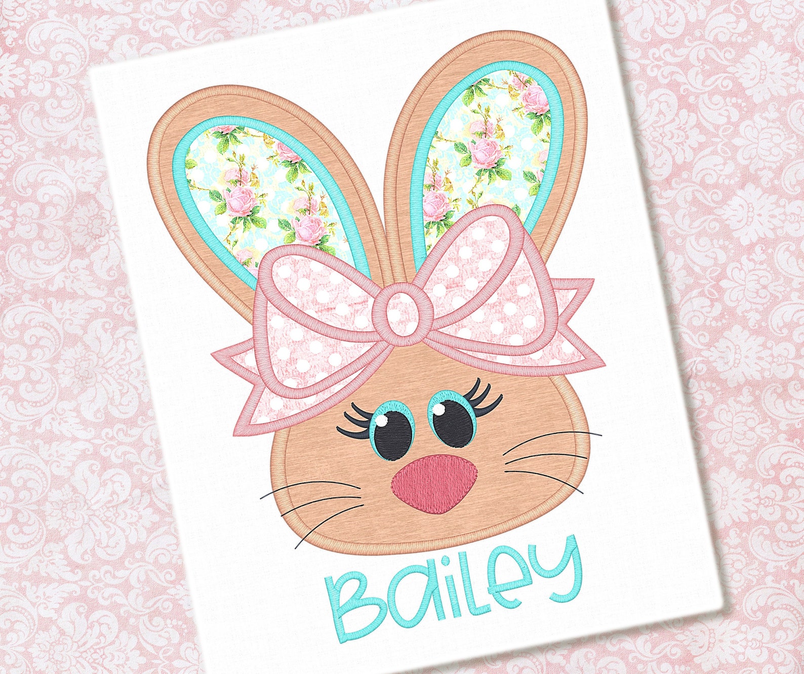 Easter Bunny Applique Design Easter Design Bunny Embroidery - Etsy