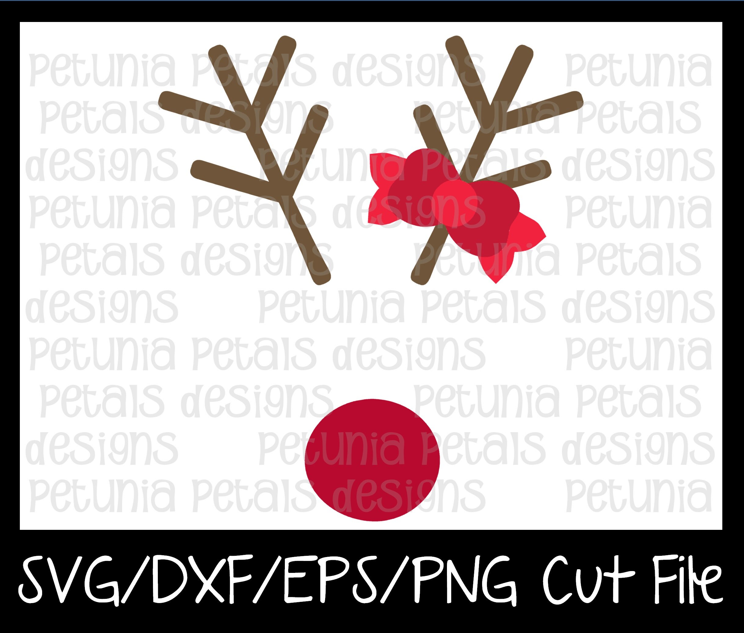 Rudolph Antlers SVG Cut File Christmas Cut File Antlers SVG | Etsy