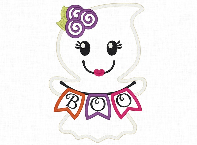 Ghost Applique Embroidery Design Halloween Design Ghost - Etsy