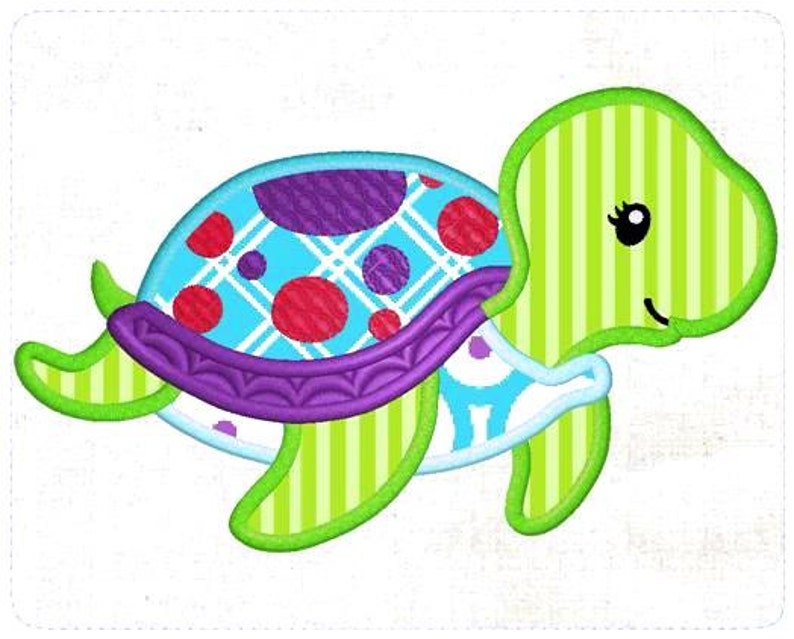 Sea Turtle Machine Applique Design 1043 - Etsy