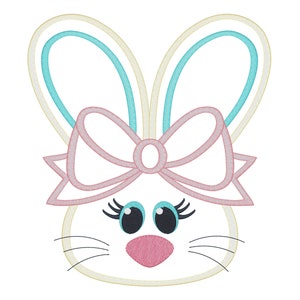 Easter Bunny Applique Design Easter Design Bunny Embroidery Rabbit ...