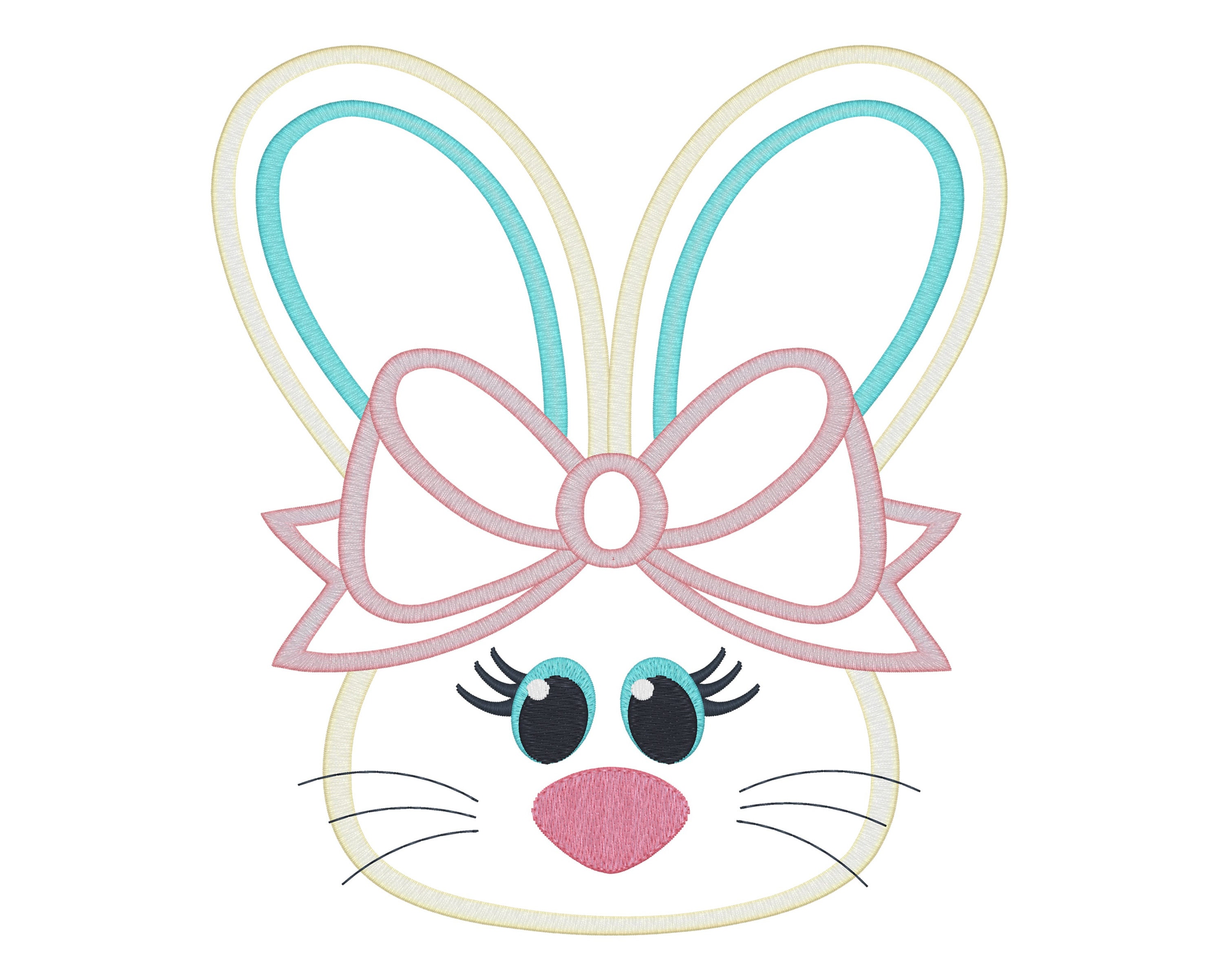 Easter Bunny Applique Design Easter Design Bunny Embroidery - Etsy