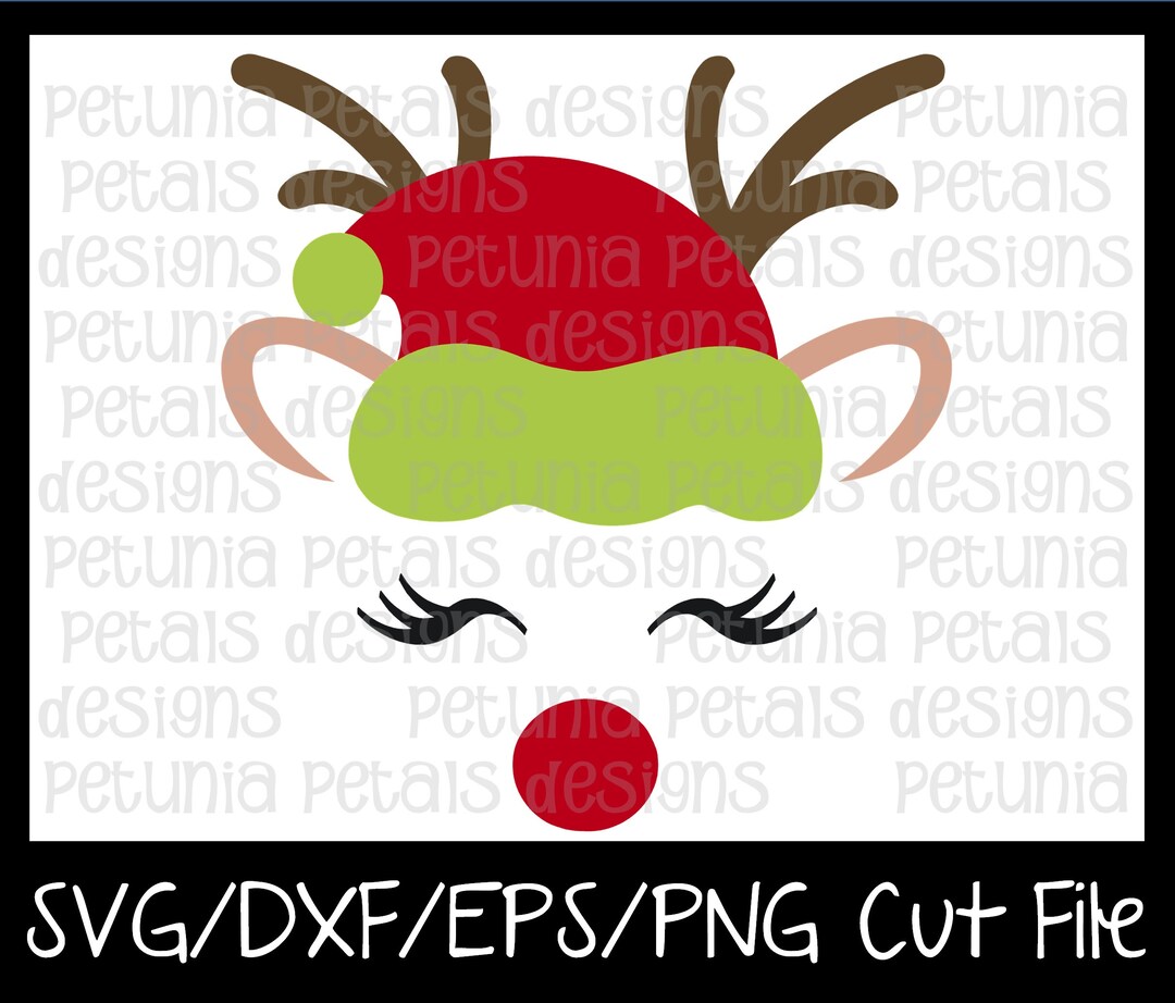 Reindeer SVG Cut File Christmas Cut File Reindeer SVG Rudolph Design ...