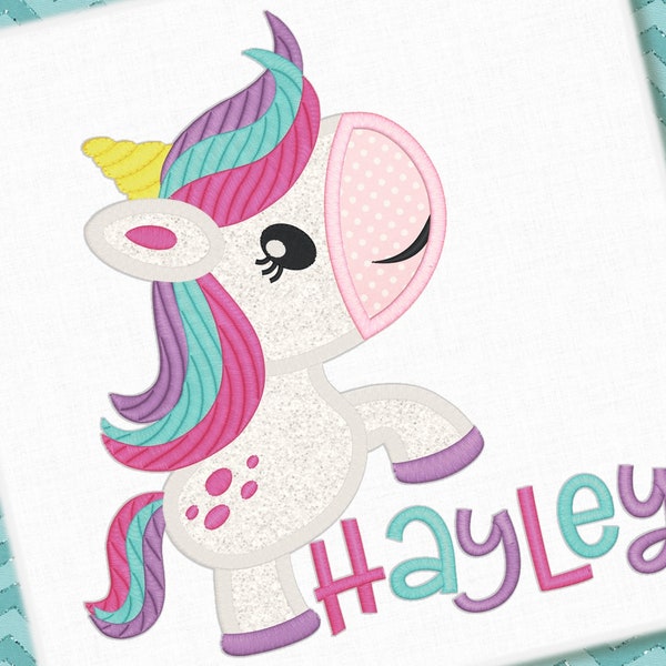 Unicorn Applique - Etsy