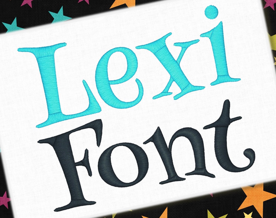 Lexi Embroidery Font Alphabet Design Embroidery Font Monogram ...