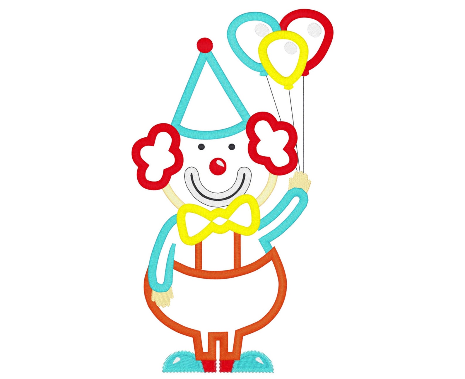 Circus Clown Machine Applique Design 1015 - Etsy