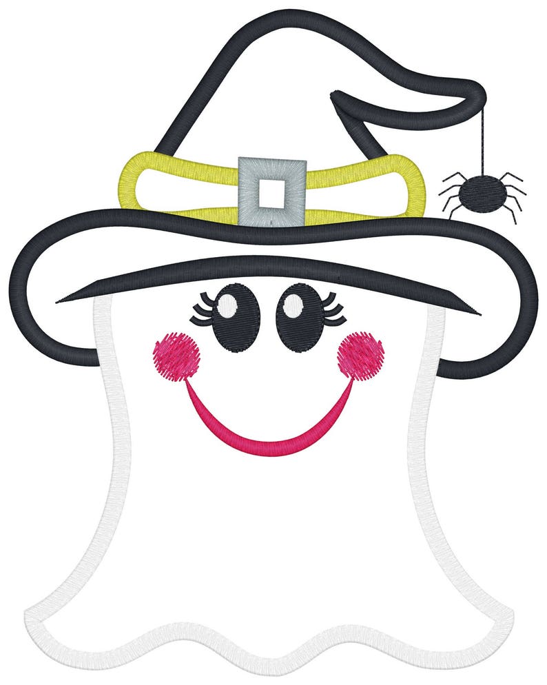 Halloween Ghost Witch Embroidery Design Halloween Design Ghost - Etsy