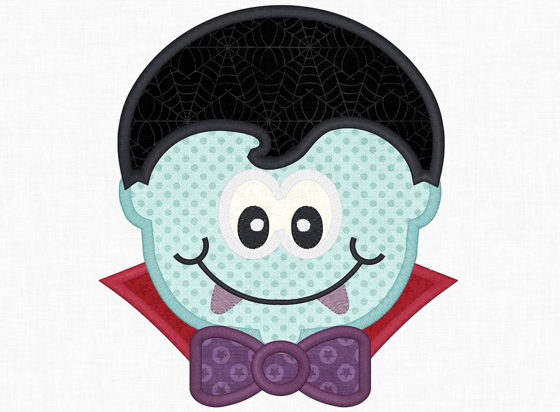 Halloween Dracula Vampire Embroidery Design Halloween Design - Etsy