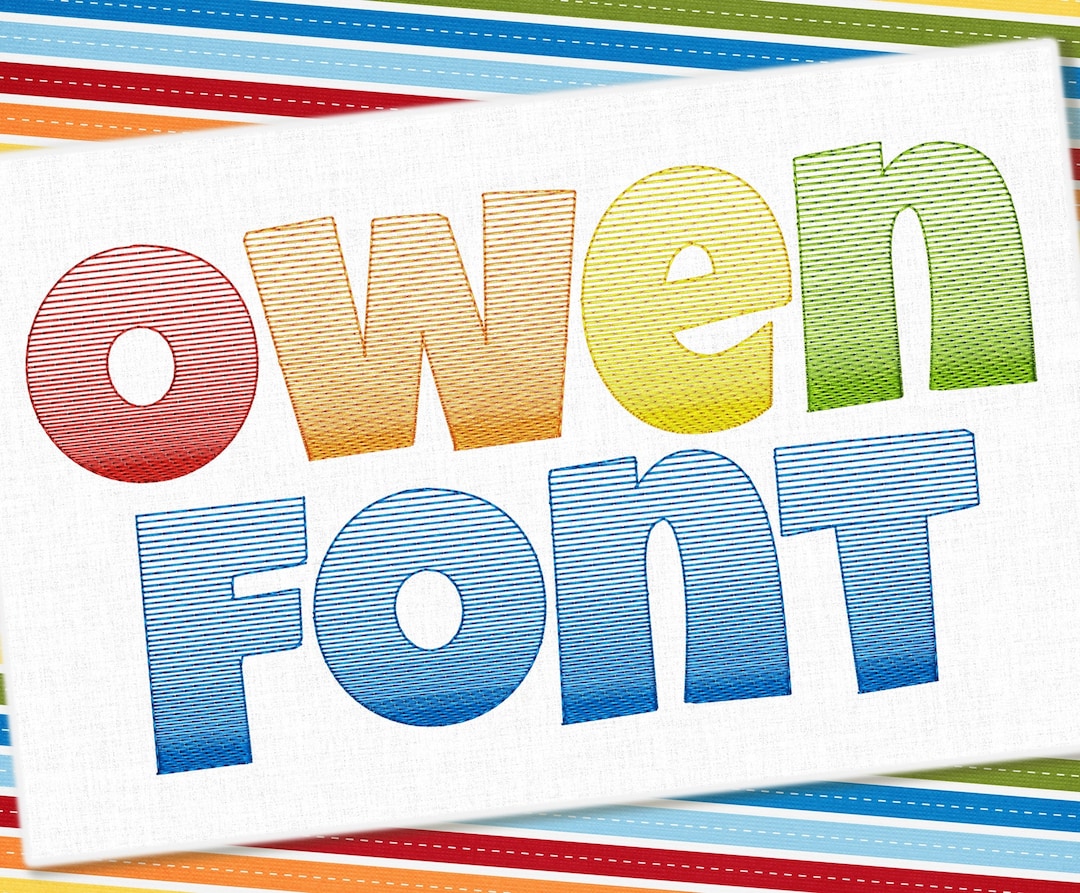 Owen Embroidery Font Alphabet Design Embroidery Font Monogram ...