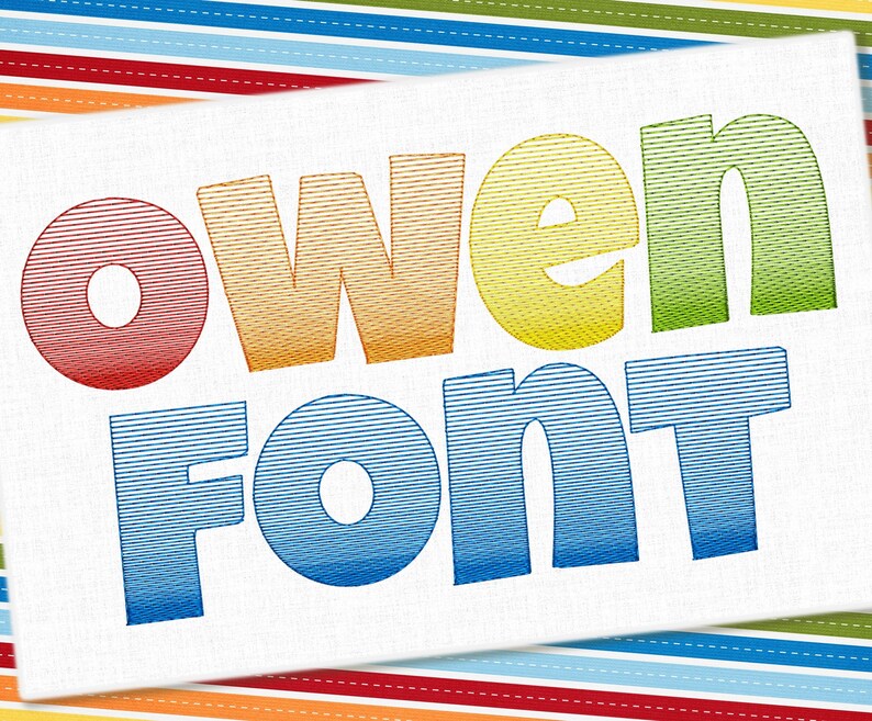 Owen Embroidery Font Alphabet Design Embroidery Font Monogram - Etsy 日本