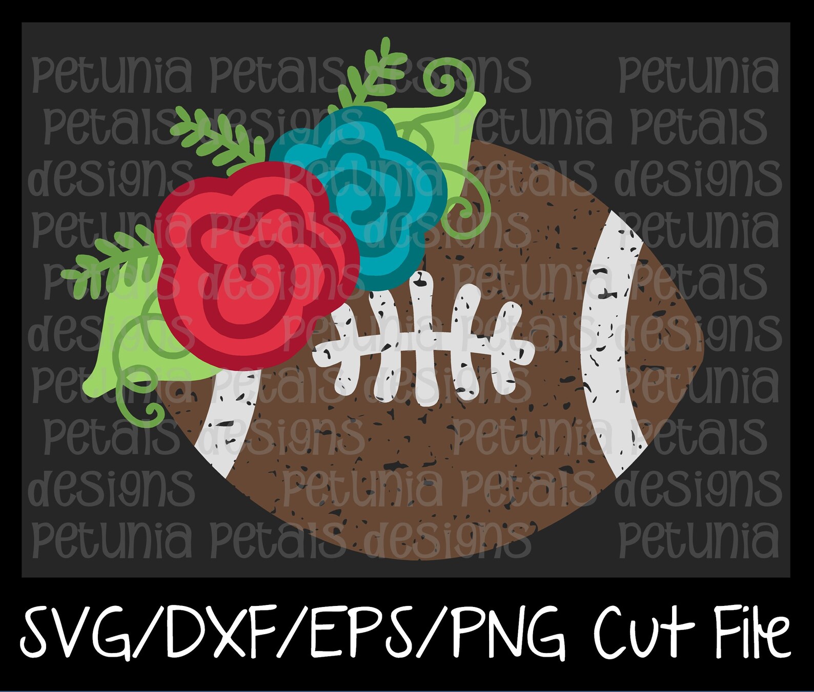 Football & Flowers SVG Cut File Football Cut File Flowers SVG - Etsy