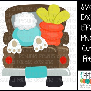 Easter Truck SVG Cut File Easter Cut File Bunny SVG Truck - Etsy