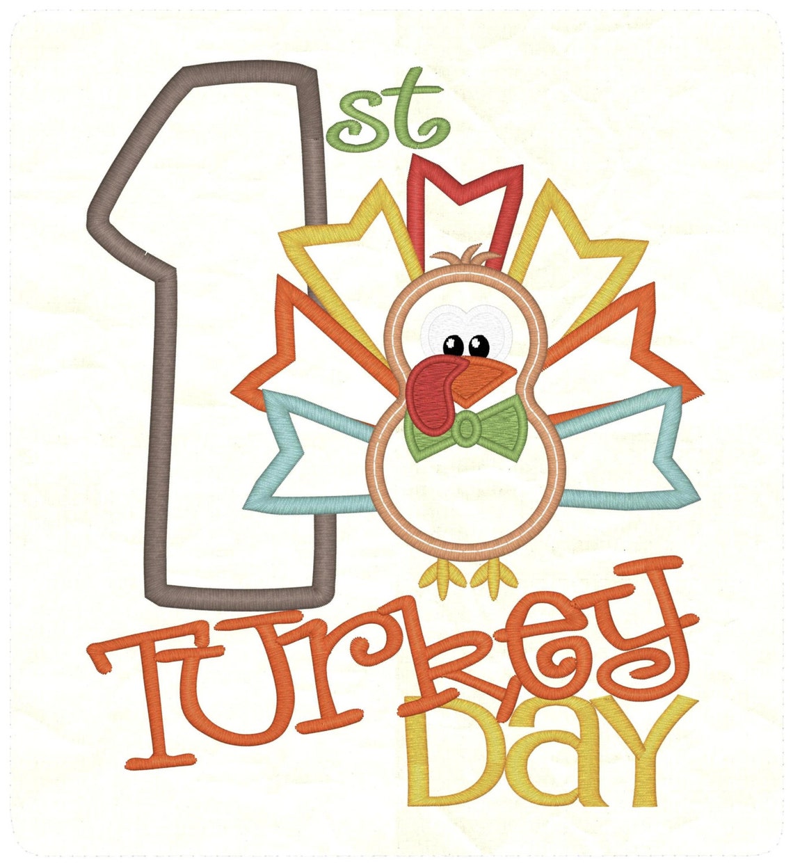 First Turkey Day Embroidery Saying Turkey Day Design - Etsy