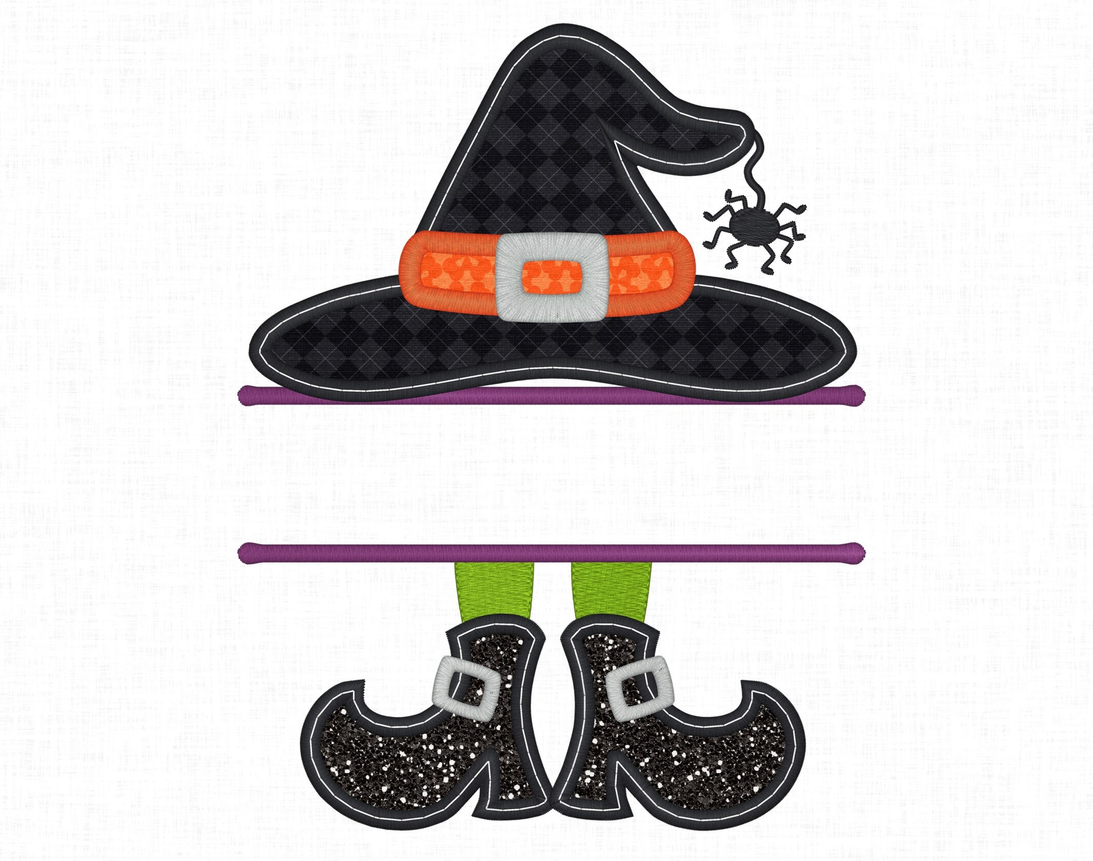 Witch Applique Embroidery Design Halloween Design Witch | Etsy