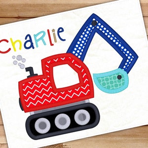 Excavator Construction Applique Design Truck Design Construction ...