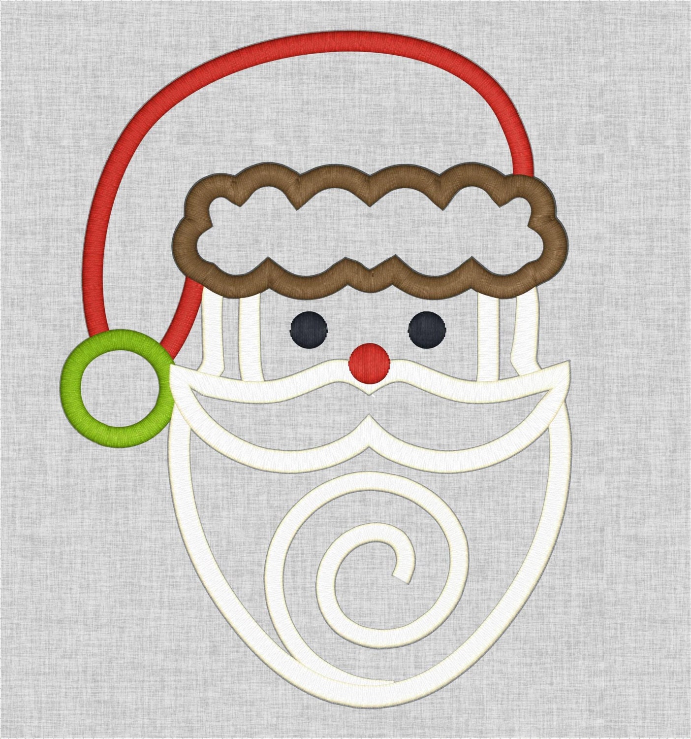 Santa Applique Christmas Embroidery Santa Claus Design Santa - Etsy