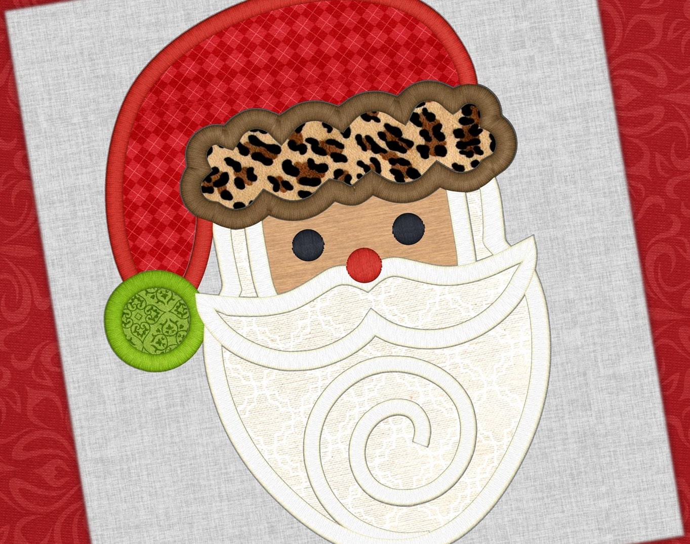 Santa Applique Christmas Embroidery Santa Claus Design Santa - Etsy