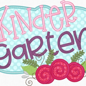 Kindergarten Applique Embroidery School Design Kindergarten Embroidery ...