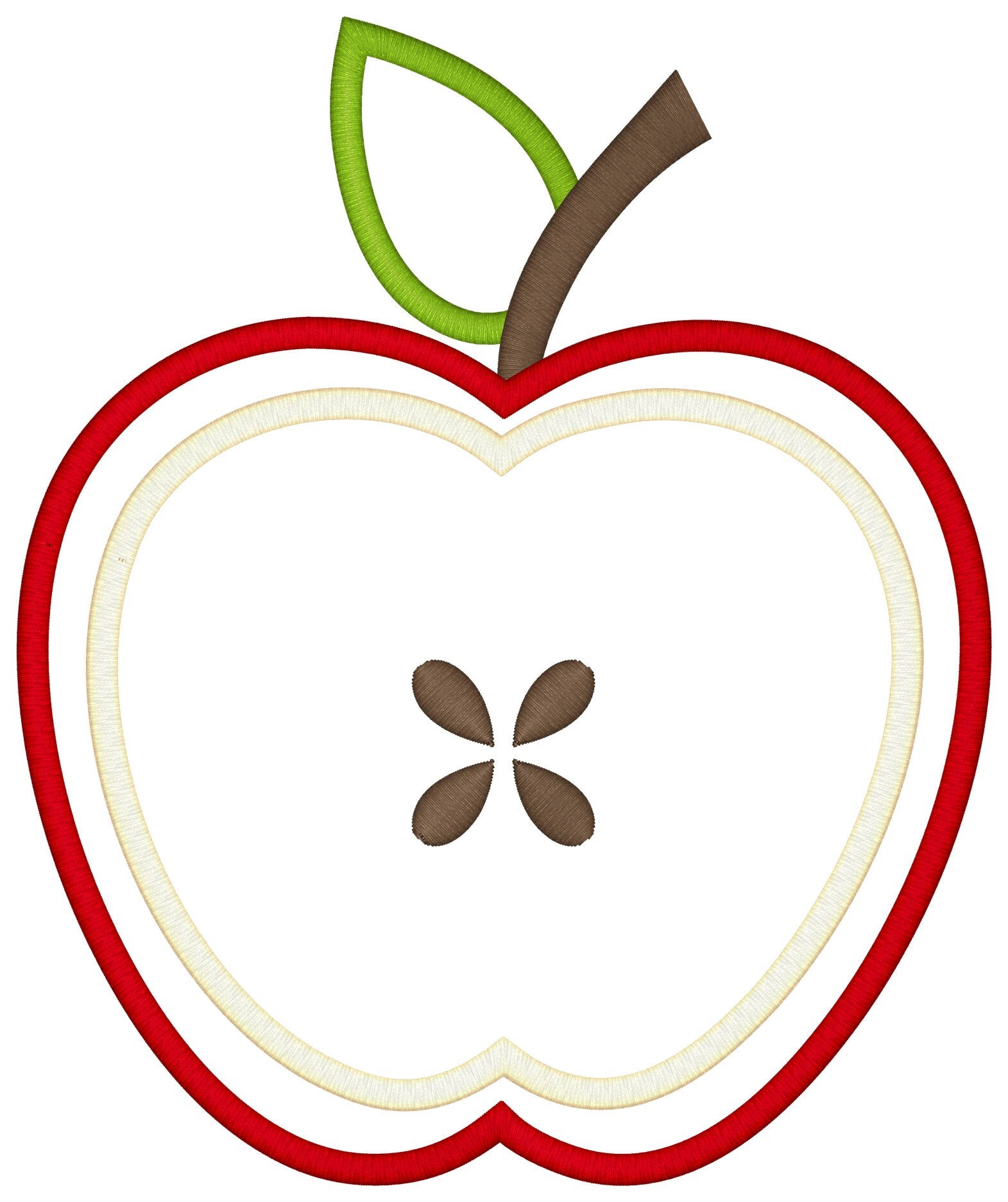 Apple Applique Embroidery Design Kids Applique Apple Design - Etsy