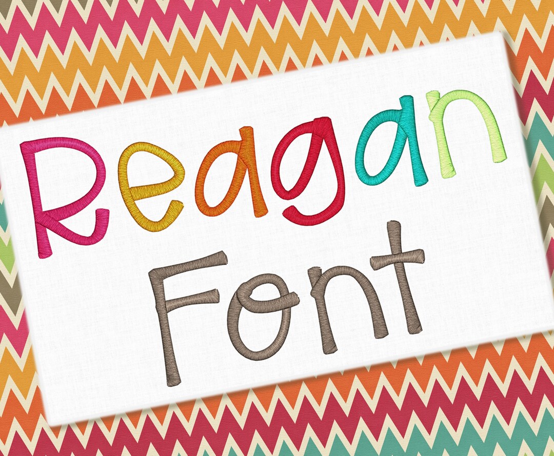 Reagan Embroidery Font Alphabet Design Embroidery Font Monogram ...