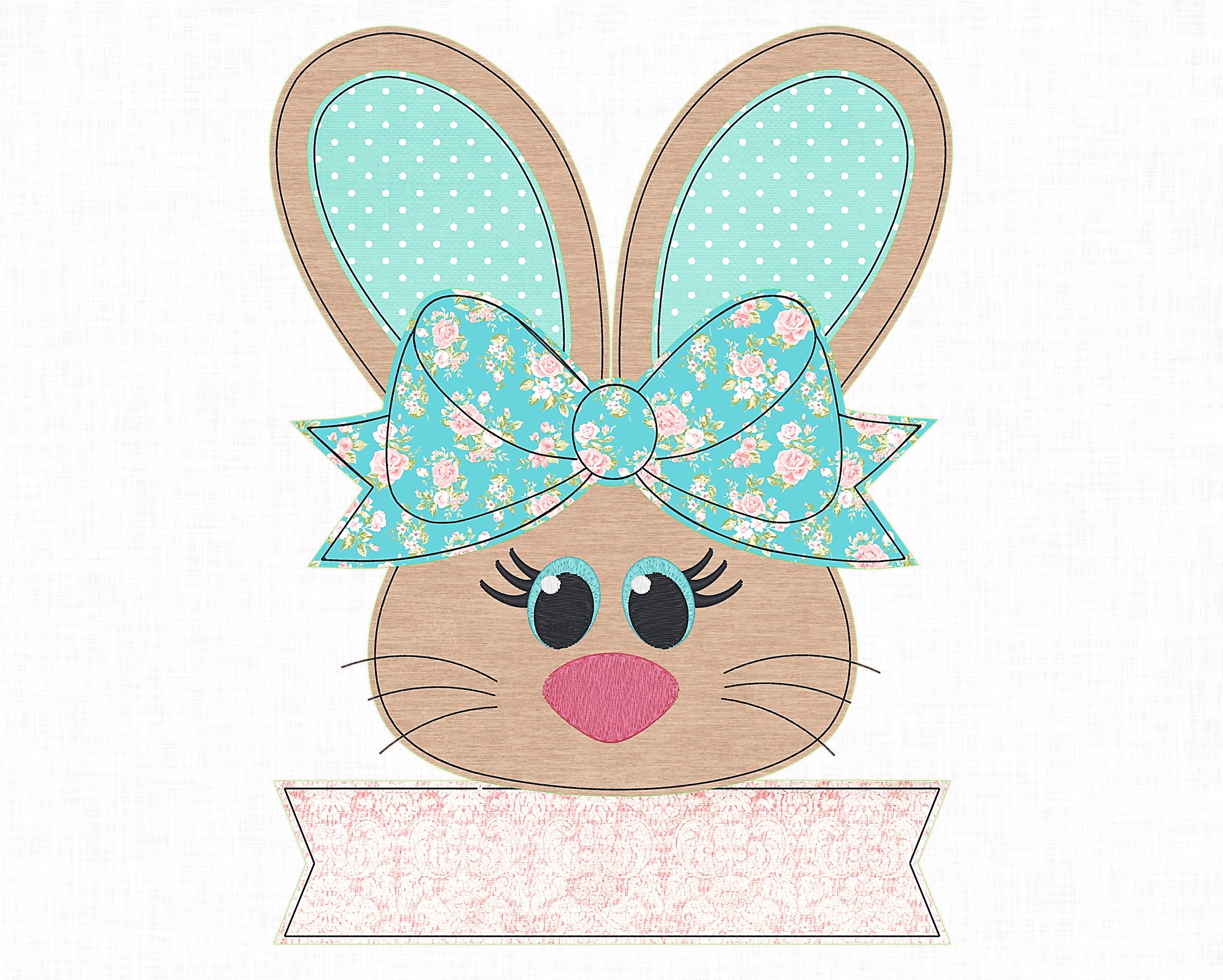 Easter Bunny Bean Stitch Applique Easter Bean Stitch Bunny - Etsy